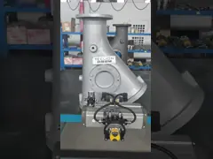 Válvula de desvío de péndulo sólida de dos vías hecha de material de hierro fundido para polvo y granulado