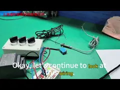 Demonstration of wiring for photoelectric sensors