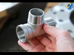 304 316 Stainless Steel Intenal External Threaded Tee  TEE Industrial New Energy Pipeline Equal Tee