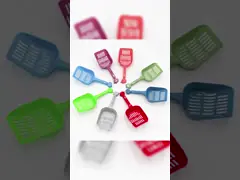 China Anti Splinter Hygienic Touch Free Pet Cleaning Scoop Fine Hole Mesh Built In Hook for sale