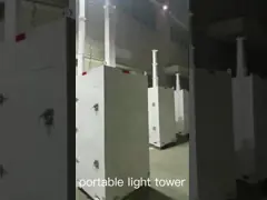 China Compact Structure Mobile Led Lighting Towers Mounted 4*100W Led Lights For Temporary Lighting for sale