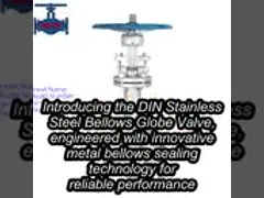 DIN Stainless Steel Bellows Globe Valve