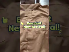 China Apricot Color Thicker Bee Suit Beekeeping Jacket Free Size for Beekeepers for sale