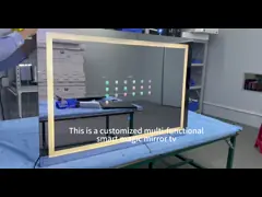 Custom Size Magic Rectangle Shape Bathroom Cosmetic LED Light Mirror TV