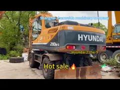 China Second Hand Korean Original HYUNDAI 210W-9 Wheeled Excavator 21Ton Heavy Duty Construction Equipment for sale