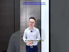 Narrow edge aluminum+wood sliding door