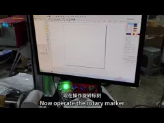 Operation of the marking machine's rotating tooling