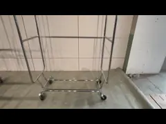 DOUBLE SALESMAN RACK HEAVY DUTY ROUND FOLDING ADJUSTS 48‘‘ TO 60‘‘