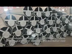 China 9m 10.5m Electric Steel Poles Octagonal 3mm Hot-Dip Galvanized Costa Rica Q355 for sale