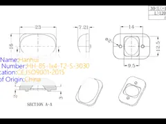 23×16mm 크기 4pcs 3030LEDs Per Optic Face T2 Angle 가용 렌즈 거리 조명
