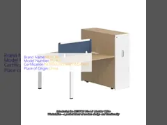 Factory Wholesale Wooden Modular Office Wood Linear Workstation With Cabinet