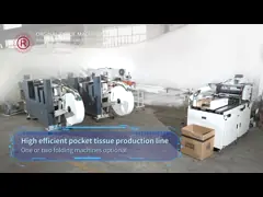 China Single Line Pocket Tissue Hankerchief Machine With Pneumatic Loading Unwinding for sale
