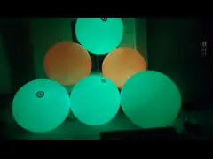 60cm 1m Fully Printed Orange Blue Interactive Balloon Light For Sports Events Carnivals