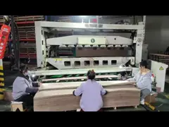 China Engineered Veneer Camouflage Peacock Blue Feathers Color 0.4mm for sale