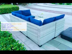 Outdoor furniture rattan living room sofa woven balcony combination rattan chair booth leisure bar home