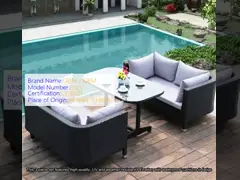 Nordic Style Terrace Courtyard Living Room Sofa Wicker Rattan Chair Patio