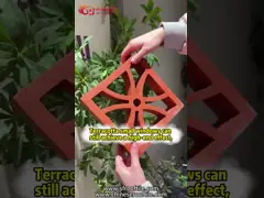 China Wall Panels Decorative Red Hollow Ceramic Bricks for the Balconies for sale