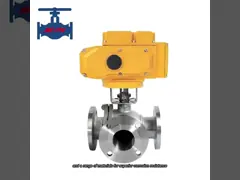 3-Way Electric Flanged Ball Valve