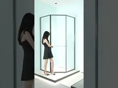중국 욕실용 측면 슬라이딩 유리 파티션 알루미늄 유리 스테인리스 스틸 워크인 샤워실 판매용