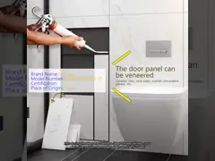 Compartiments de rangement en niche de douche en acier inoxydable, boîte à mouchoirs, poubelle et brosse de toilette quatre en un