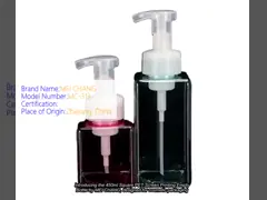 450ml Square PET Screen Printing Empty Bottle for Cosmetic Packaging Liquid Soap