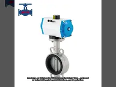 Valvola a farfalla pneumatica per wafer in acciaio inossidabile