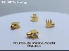 China MCX Female RF Coaxial Connector – PCB Mount, Four-Leg Type for sale