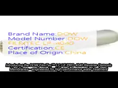 DOW 필름테크TM LC LE PRO-4040 반오스모스막에서 1.5 미터마다 바콜 경화 테스트로 물 처리