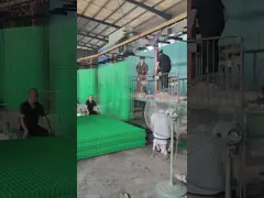 3D fence is undergoing surface treatment