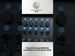 China Stage Light Power Distribution Box 12 Channels 32A 5 Pin Style Waterproof for sale