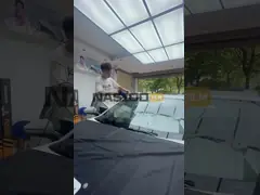 car film installation effect black window film