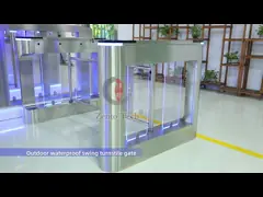 Factory Custom Face Recognition SUS304 Swing Turnstile Security Acess Control