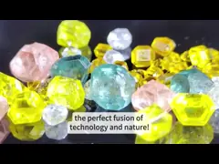 China HPHT Pink Bule Green Yellow Uncut Diamond CVD Lab Grown Colored Rough Diamond for sale