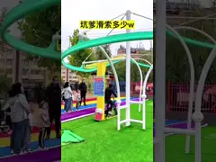 Adult Children's Games Zip Line Amusement Park Rides Carnival Unpowered Pedal Mini Roller Coaster Zi