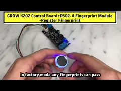 China GROW K202+R502-F Admin/User DC12V K202 Fingerprint Door Access Control Board+R502-F Waterproof Small Ring LED Fingerprint Module for sale