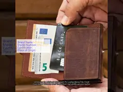 Lightweight PU Leather Money Clip Credit Card Holder Wallet for Men Package Weight 0.1kg