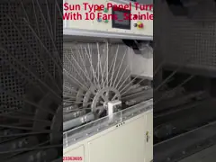 Used Sun Type Panel Turnover Machine_With 10 Fans_Stainless Sticker