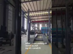 AA4C  3 cars parking lift triple cars parking lift to USA big lift+small lift combo