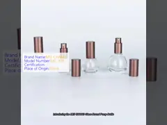 Glass Round Pump Bottle Serum Bottle Skin Care Packaging Powdery Bottom Liquid Bottle Cosmetic 30ml 50ml