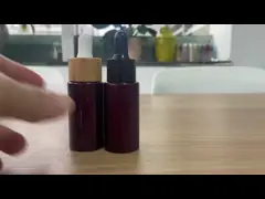 China 15ml Dark Red Essential Oil Bottle Glass Dropper Bottle Cosmetic Packaging for Serum Oil Customized Logo and Painting OEM for sale