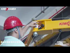 China Cable-stayed Manual Jib Crane Slewing Jib 125kg With Electric Hoist for sale