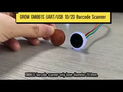 GROW GM861S Interfaz UART/USB Código de barras 1D/2D Código QR Lector de código de barras Módulo LED blanco verde