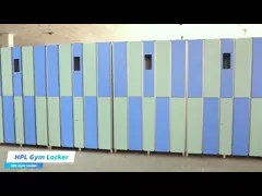 China Scratch Resistant Compact Commercial Gym Lockers  Wood Gym Lockers For Changing Room for sale