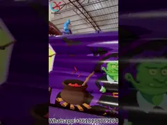 Inflatable Fun City Halloween Pumpkins Purple Inflatable Castle