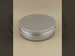 China Customized CRC Possible Big Silvery Aluminum Case With Screw Cap For Cosmetic for sale