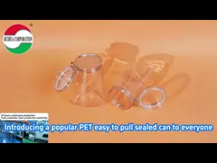Clear PET Sealed Plastic Jar
