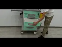 China ABS Anesthesia Medical Mobile Carts Crash Trolley Equipment With Drawers for sale