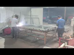 Security fence being welded