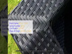Luxury Modern Patio Garden Furniture Black Rattan Outdoor Sofa Coffee Table Set Steel Rattan Chair Outdoor Furniture