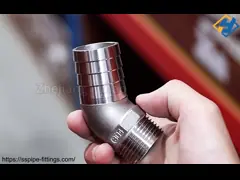 Stainless Steel Screwed Pipe Fittings 45 degree external threaded elbow nipple